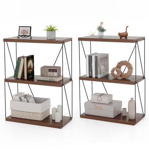 Costway 2 Pcs 3-tier Multipurpose Display Rack Storage Shelving Unit ...