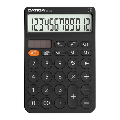 Catiga Cd-2786 12-digit Home And Office Calculator, Dual Power (black ...