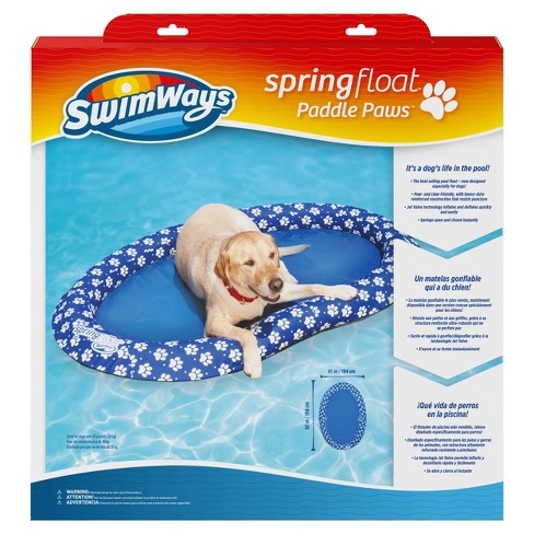 Swimways Spring Float Paddle Paws Dog Pool Float - Large (65 Lbs And Up ...