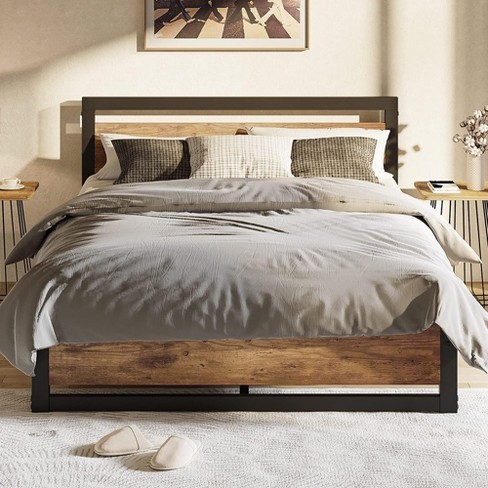 Queen Size Bed Frame With Wooden Headboard : Target