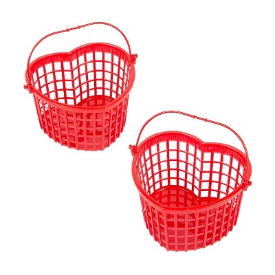 Fun Express Valentine Heart-Shaped BPA-Free Plastic Baskets - 12 Pc ...