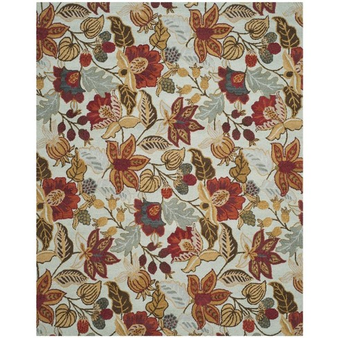 Blossom Blm863 Hand Hooked Area Rug - Blue/multi - 8'9"x12' - Safavieh ...