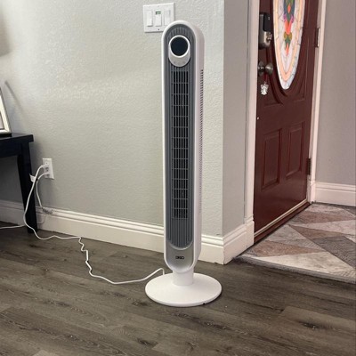 Dreo 42" Cruiser Pro T1 Oscillating Bladeless Remote Tower Fan White ...