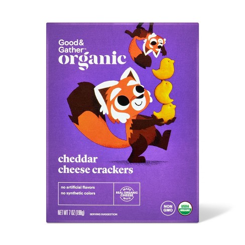 Organic Cheddar Chicks Baked Snack Crackers - 7oz - Good & Gather™ : Target
