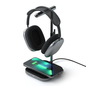 Satechi - 2-in-1 Headphone Stand with Magnetic Wireless Charger and USB ...