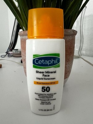 Cetaphil Sheer Mineral Liquid Sunscreen For Face - Spf 50 - 1.7 Fl Oz ...