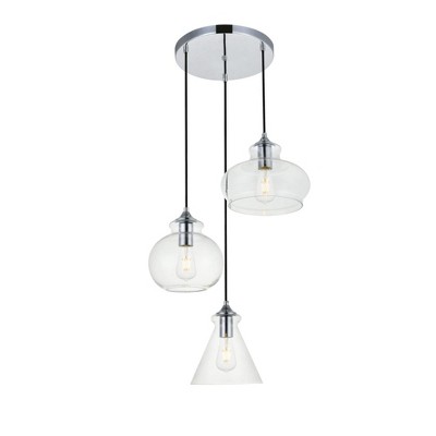 Elegant Lighting Keller 1 Light Black Pendant : Target