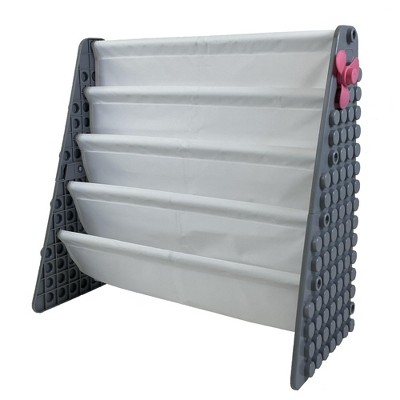 Uniplay Kids Plastic Bookcase Display Storage Rack, 4 Tier Bookshelf ...