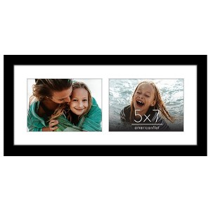 Americanflat 7x16 Collage Picture Frame - Fits Two 5x7 Photos or One ...