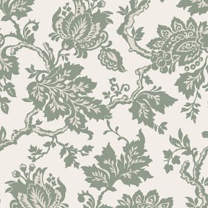 Martha Stewart Jacobean Antique Green Wallpaper : Target