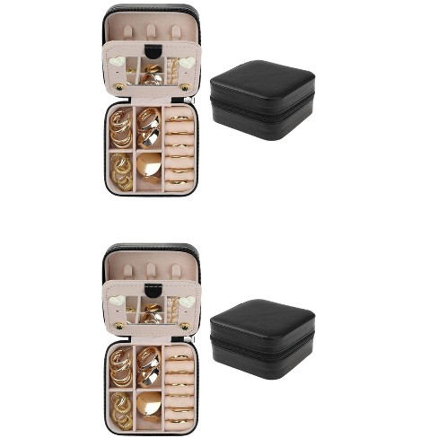 Unique Bargains Travel Size Mini Small Portable 2 Layer Pu Leather ...