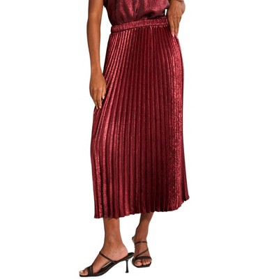 Gaia Metallic Skirt : Gaia Metallic Skirtdark Red8 : Target