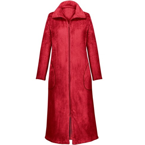 Collections Etc Cozy Plush Zip-front Robe : Target