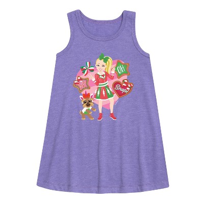 JoJo Siwa Oh Snap Graphic Sleeveless Aline Dress - Purple - 2T : Target