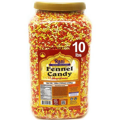 Sugar Coated Fennel Candy - 16oz (10lbs) 4.54kg - Rani Brand Authentic ...