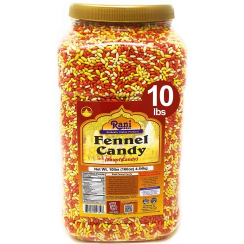 Sugar Coated Fennel Candy - 16oz (10lbs) 4.54kg - Rani Brand Authentic ...
