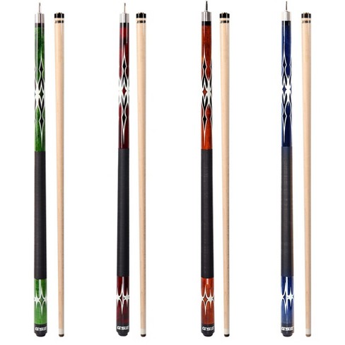 Gse Set Of 4 Canadian Maple Hardwood Billiard Pool Cue Sticks, 58" 2 ...