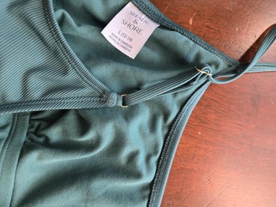 Women's Ribbed Adjustable Drawstring Medium Coverage One Piece Swimsuit ...