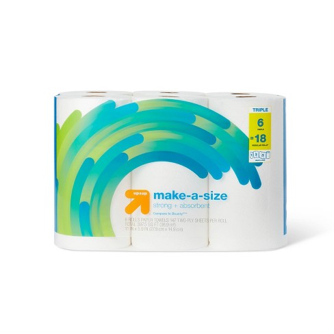 Make-a-size Paper Towels - 6 Triple Rolls - Up & Up™ : Target