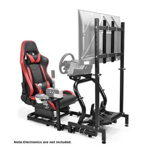 Dardoo Adjustable Racing Cockpit with Red Seat Fit and Monitor Stand ...