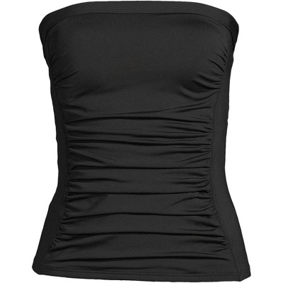 Lands' End Women's Chlorine Resistant Bandeau Tankini Swimsuit Top - 10 ...