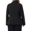 Women's Plus Size Lapel Collar Single Button Long Sleeve Business ...