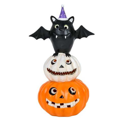 22" Pre-lit Bat Standing On Pumpkins : Target