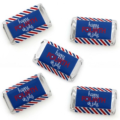 Big Dot Of Happiness 4th Of July - Mini Candy Bar Wrapper Stickers ...