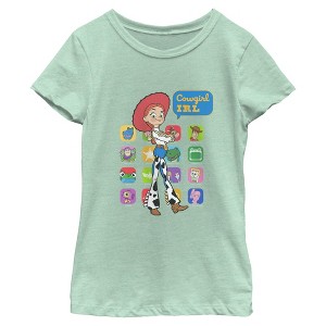 Girls Toy Story 5 Cowgirl IRL Color Collage T Shirt : Target