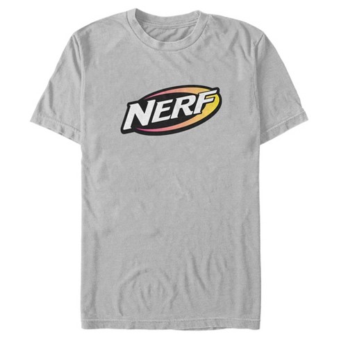 Men's Nerf Gradient Logo T-shirt - Silver - X Large : Target