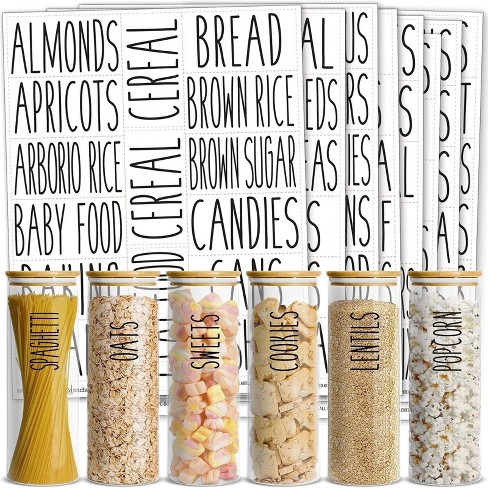 Talented Kitchen 136 Pantry Labels For Food Containers, Preprinted ...