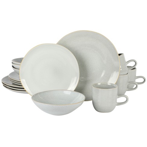 Gibson Laurie Gates Ravenna 16 Piece Round Stoneware Dinnerware Set In ...