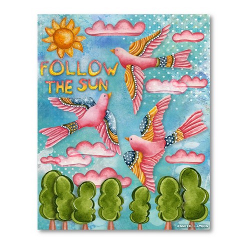 Courtside Market Follow The Sun 16x20 Gallery-wrapped Canvas : Target