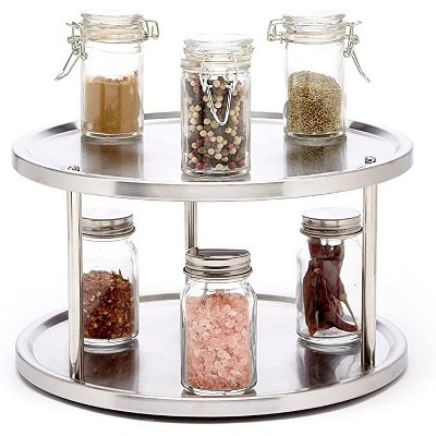 2 Level Turntable Lazy Susan - 360 Degree Lazy Susan - Kitchen Cabinet ...