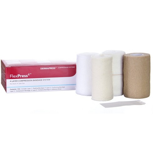 Flexpress4 Elastic 4 Layer Compression Bandage System Brown Nonsterile ...
