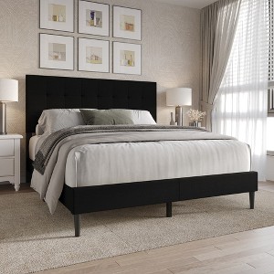 Casepiece Twin Size Platform Bed In Black Linen : Target