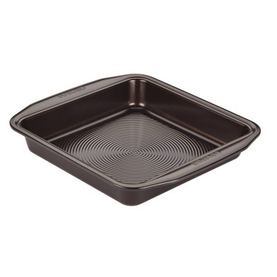 Circulon 9" Square Cake Pan Chocolate: Nonstick Aluminum Bakeware, Soft ...