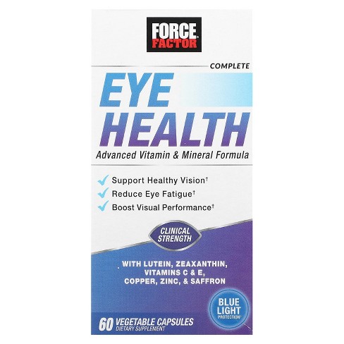 Force Factor Complete Eye Health, Clinical Strength Eye Vitamins With ...