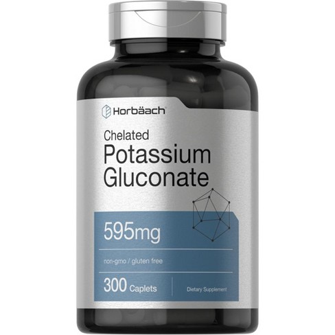 Horbaach Potassium Gluconate 595mg | 300 Caplets : Target