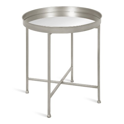 Kate And Laurel Celia Round Metal Side Table, 18.25x18.25x22, Silver ...