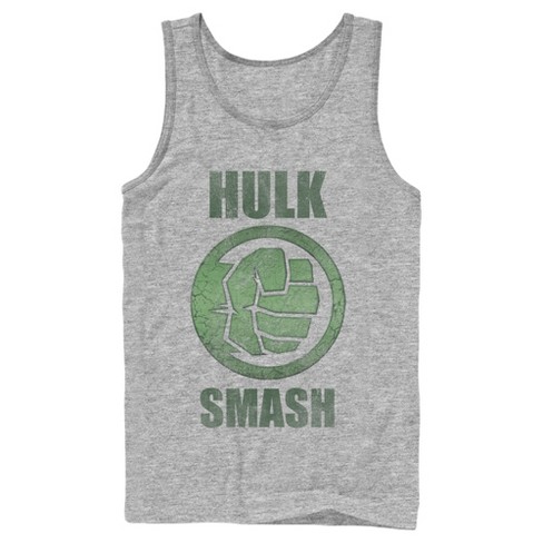 Men's Marvel Hulk Smash Tank Top - Athletic Heather - Medium : Target