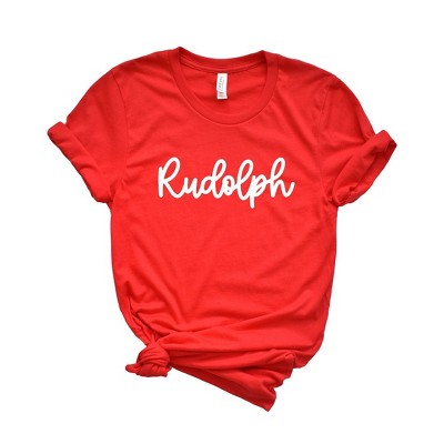 Simply Sage Market Women's Rudolph Bold Cursive Short Sleeve Graphic ...