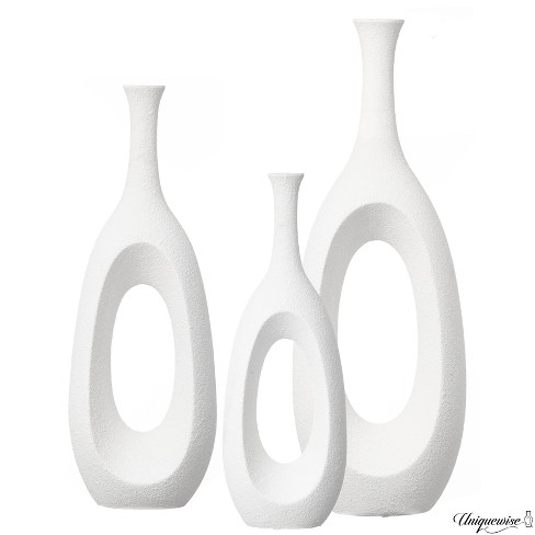 Uniquewise Frosted Fiberglass Tall Floor Vase - Decorative Vase For ...