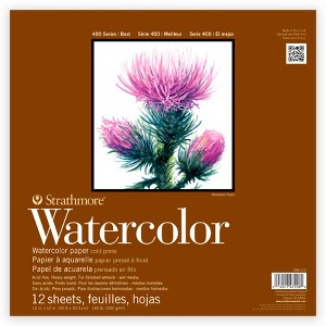 Strathmore 400 Series Watercolor Paper Pad, Cold Pressed, Tape Binding ...