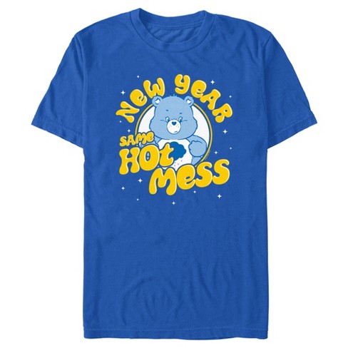 Men's Care Bears Grumpy Bear New Year Same Hot Mess T-shirt - Royal ...