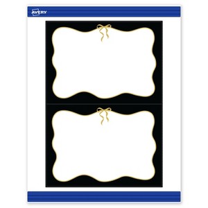 Avery Invitation Cards, 5" x 7", Black with Gold Bow, Matte : Target