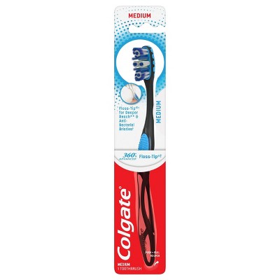 Colgate 360 Total Advanced Floss-tip Bristles Toothbrush Medium - 1ct ...