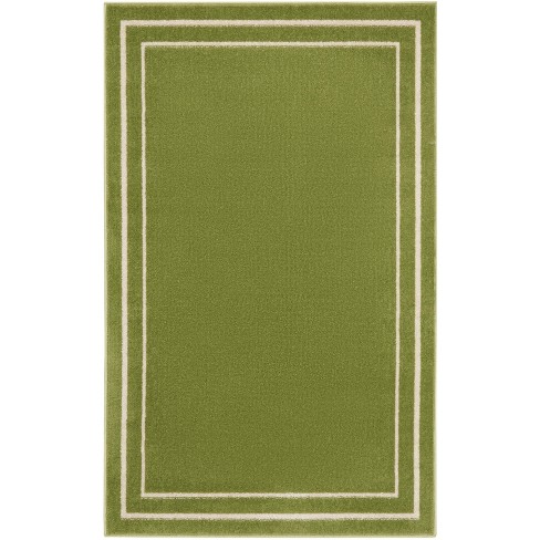 Nourison Essentials 3' X 5' Green Ivory Contemporary Indoor/outdoor Rug ...