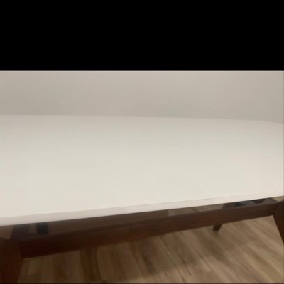 72 Emmond Mid century Modern Dining Table White brown Threshold Rubberwood Frame Mdf Top Seats 4 Target