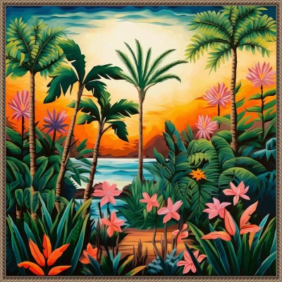 Amanti Art 30"x30" Botanical Radiance Iv By Lazar Studio Framed Canvas ...